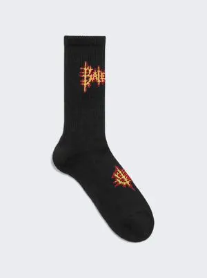 Balenciaga Sacré Cœur Crew Socks - Black