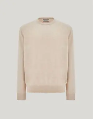 Canali Cashmere Long-sleeved Crew Neck Pullover