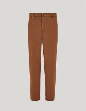 Canali Sand-colored Comfort Cotton Gabardine Chinos