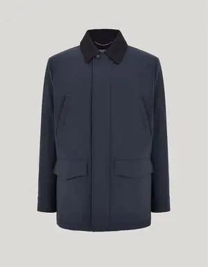 Canali Technical Fabric Lightweight Jacket With Drawstring Waist