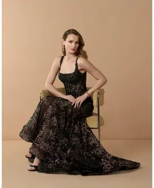 Mac Duggal Petite Sleeveless Embellished Lace Mermaid Gown