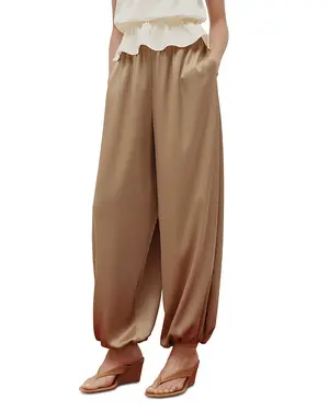 REFORMATION Aven Satin Pants - Chanterell