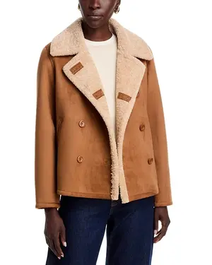 Herno Faux Shearling Jacket - Dark Brown