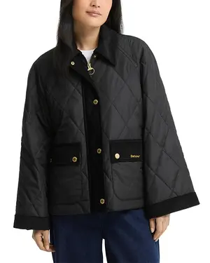 Barbour Kilnwick Quilted Jacket - Black/ancient