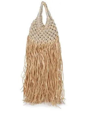 HIBOURAMA Borsa "vannifique Mini Fringe - Beige