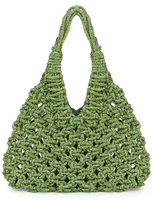 HIBOURAMA Borsa "vannifique" Small Con Cristalli - Green