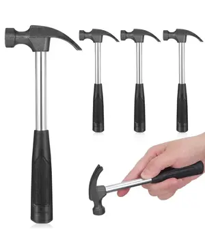 XDOVET Mini Claw Hammer Set Stubby Rubber Handle Steel Diy Tool - Grey