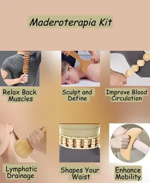 LOVERY 6 Piece Wooden Body Care Massage Tool Kit