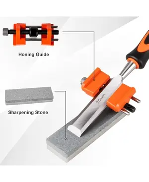 XDOVET Wood Chisel Set Honing Guide Sharpening Stone Pencils Kit