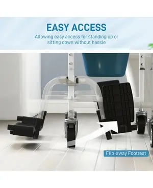 HOMCOM Shower Chair With Wheels