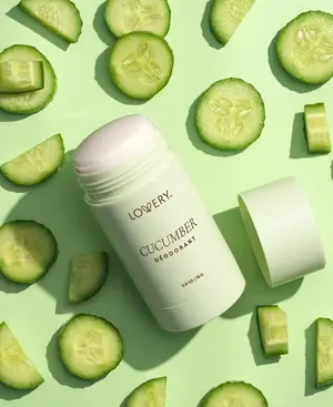 LOVERY Cucumber Deodorant Aluminum Free Stick 2.6oz 24 Hour Odor Control