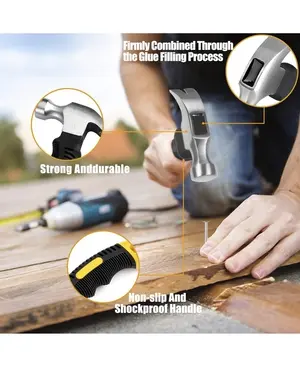 XDOVET Nail Hammer Kit Wall Hanging Frame Roofing Finishing