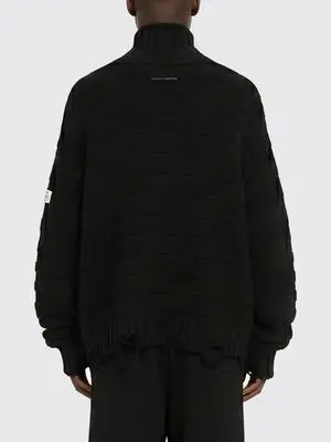 MAISON MARGIELA Relaxed Fit Distressed Turtleneck Jumper In Virgin Wool Blend