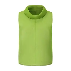 FRONT ROW SHOP Silk Organza Sleeveless High Neck Top