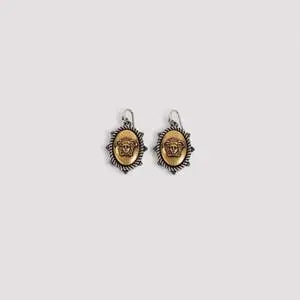 Versace Brass Earrings - Metallic