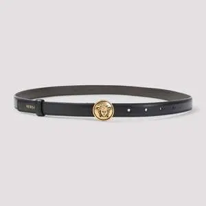 Versace 100% Calf Leather Belt - Black