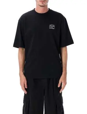 Off-White Oversized Graphic Skate T-shirt - Nero