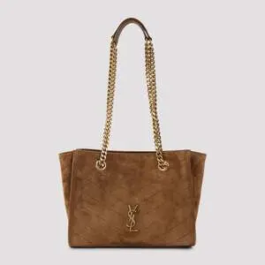 Saint Laurent Niki Mini Suede Handbag - Brown