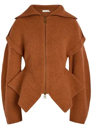 Zimmermann Valiant Sculpted Wool-blend Cardigan