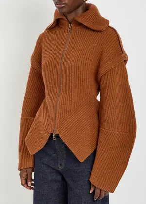 Zimmermann Valiant Sculpted Wool-blend Cardigan