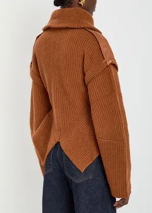 Zimmermann Valiant Sculpted Wool-blend Cardigan