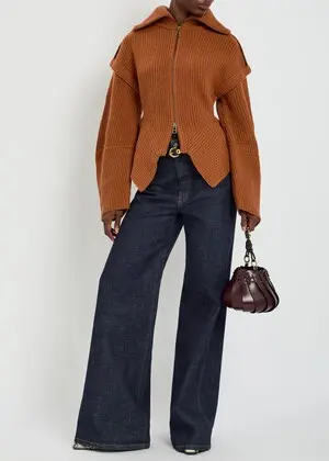 Zimmermann Valiant Sculpted Wool-blend Cardigan