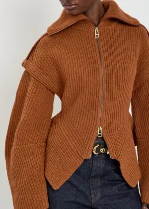 Zimmermann Valiant Sculpted Wool-blend Cardigan