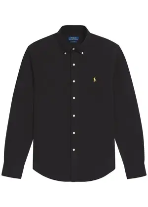 Polo Ralph Lauren Logo-embroidered Cotton Shirt - Black