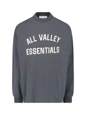 Fear Of God Graphic Mock Neck Long Sleeve Shirt