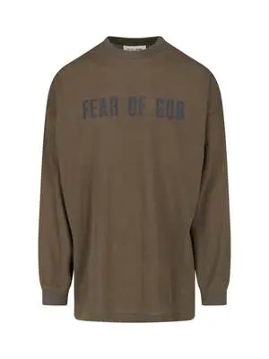 Fear Of God Long Sleeve Mesh Graphic T-shirt - Green