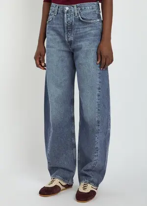 AGOLDE Luna Pieced Barrel-leg Jeans - Blue