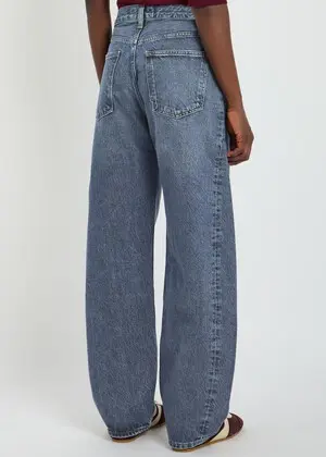 AGOLDE Luna Pieced Barrel-leg Jeans - Blue