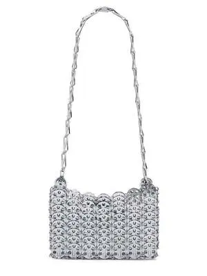 Rabanne Mini Shoulder Bag With Premium Steel Design 10 Cm X 14 Cm X 3 Cm - Silver