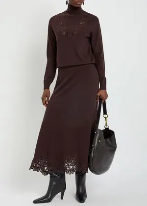 Zimmermann Valiant Lace-trim Wool Top