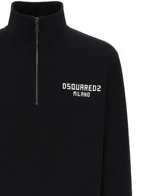 Dsquared2 Half-zip Mock Neck Sweatshirt