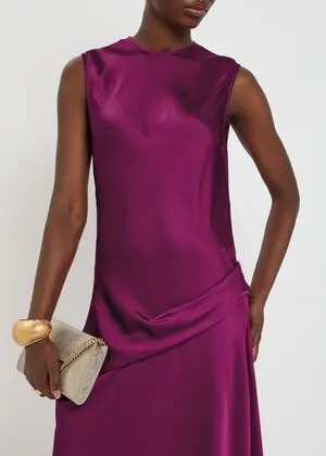 Stella McCartney Draped Satin-crepe Gown