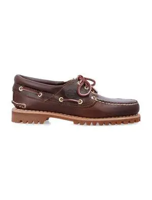 Timberland Leather Boat Shoe With Lug Sole - Marrone