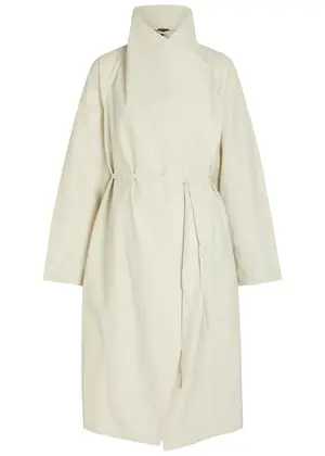 Eileen Fisher Belted Cotton-blend Poplin Coat