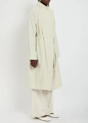 Eileen Fisher Belted Cotton-blend Poplin Coat