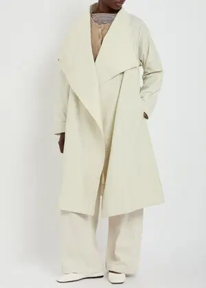 Eileen Fisher Belted Cotton-blend Poplin Coat
