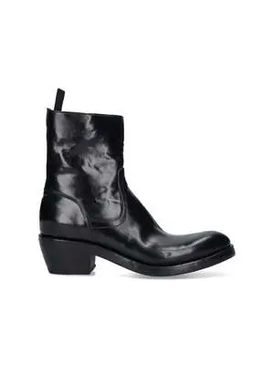 Premiata Leather Ankle Boots - Black