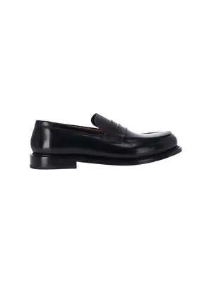 Premiata Leather Penny Loafers - Black