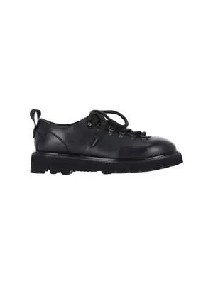 Premiata Leather Lace-up Derby Shoes - Black