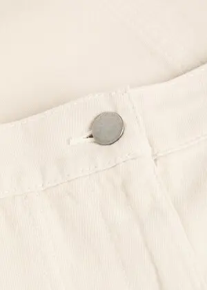 Eileen Fisher Wide-leg Organic Cotton Trousers - Light Grey