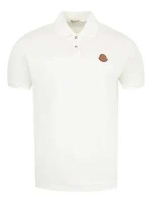Moncler Short-sleeve Polo Shirt - White