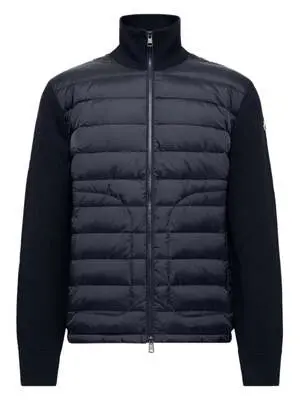 Moncler Hybrid Quilted Knit Zip Jacket