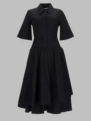 Co Belted Shirt Dress - Black