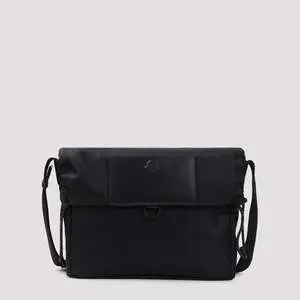 Moncler Kenton Messenger Handbag, 31cm X 25cm X 10cm, Polyamide Shoulder Bag For - Black