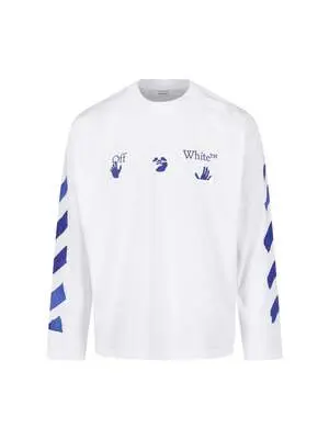 Off-White Graphic Print Long Sleeve T-shirt - White