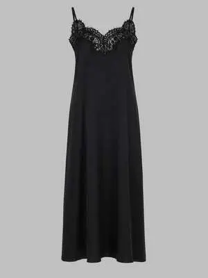 Co Lace Trim Silk Slip Dress